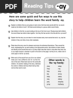 Ay Sound Words - Phonics Sounds | PDF