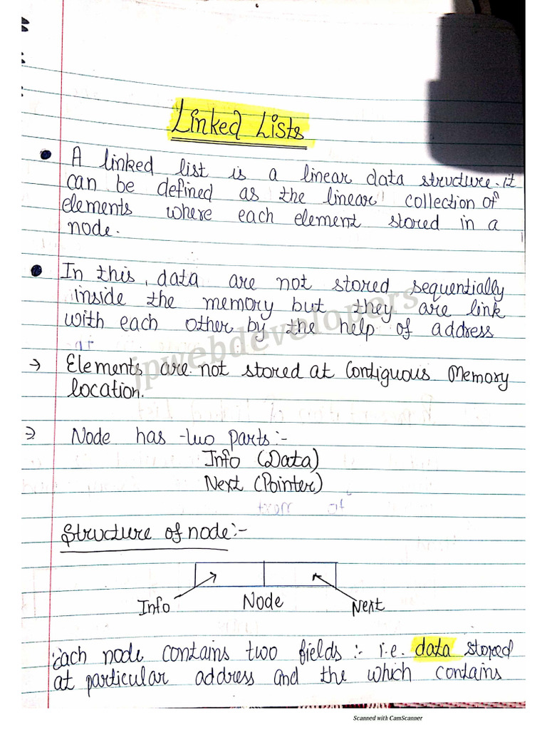 Linked List in Ds | PDF