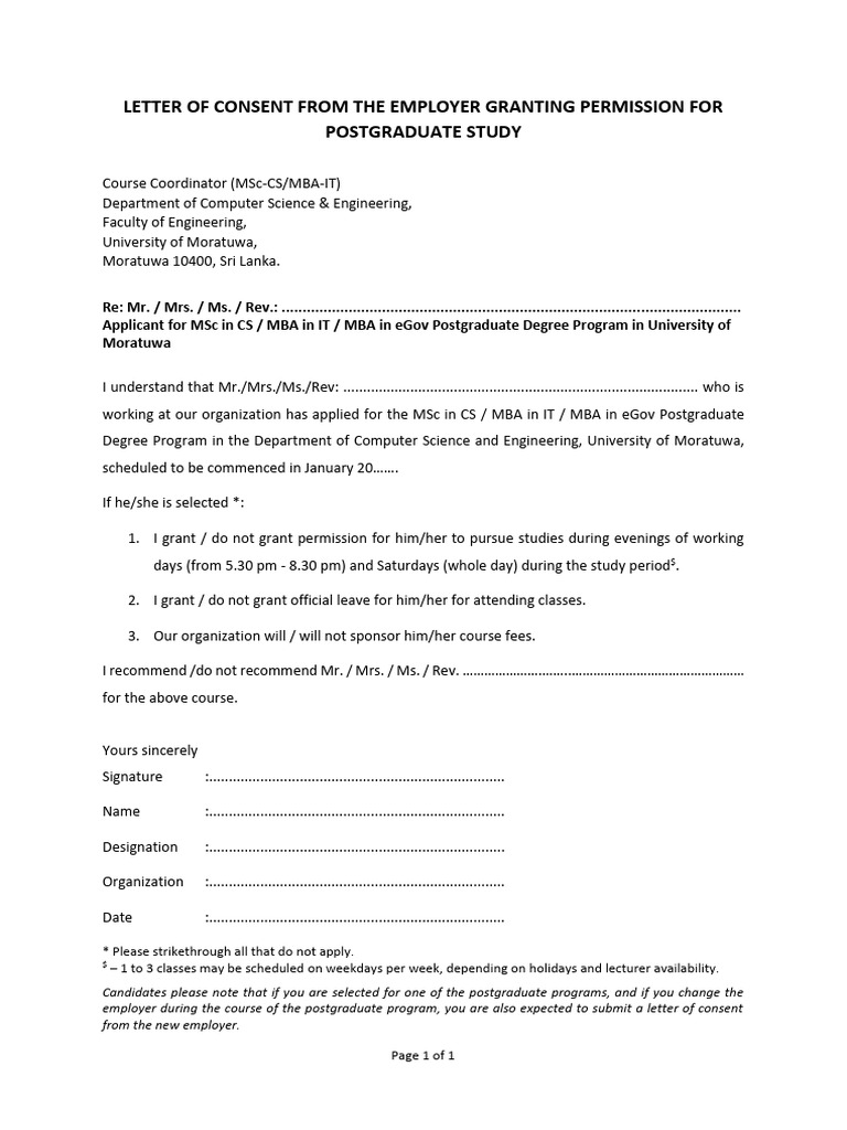 Employer-Consent-Letter | PDF
