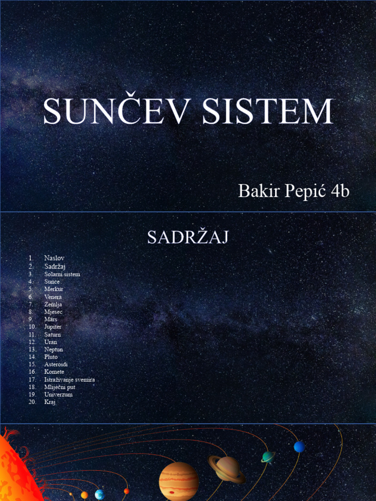 Solarni Sistem | PDF