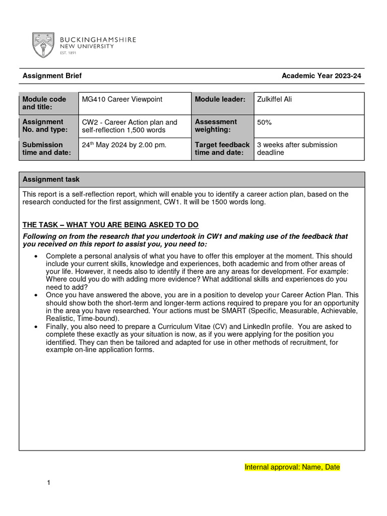 MG410 CW2 Assignment Brief | PDF | Computer File | Expert MG410 CW2 Assignment Brief | PDF | Computer File | Expert