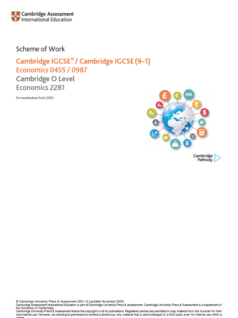 0455 - Scheme of Work (For Examination From 2020) | Download Free PDF | Price Elasticity Of ...