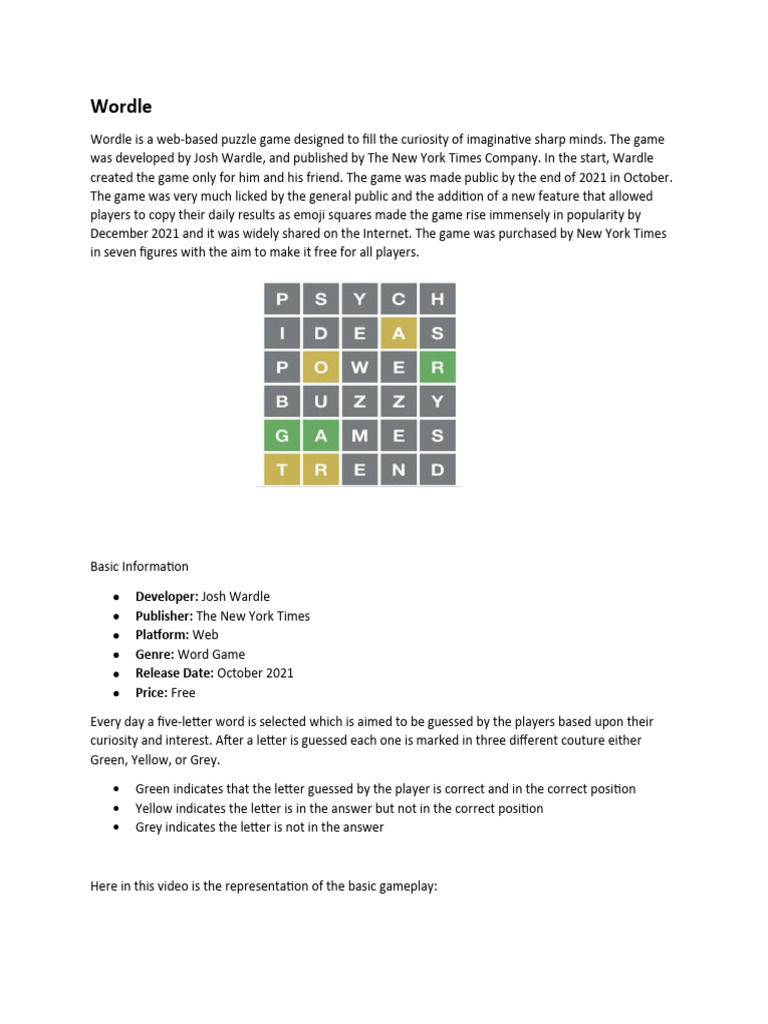 Games Like Wordle | PDF | Games & Activities