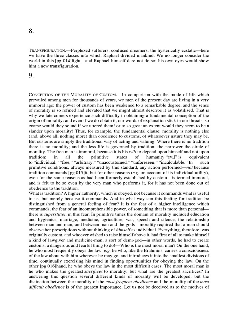 Morality and Custom: A Philosophical Analysis | PDF | Morality | Reason