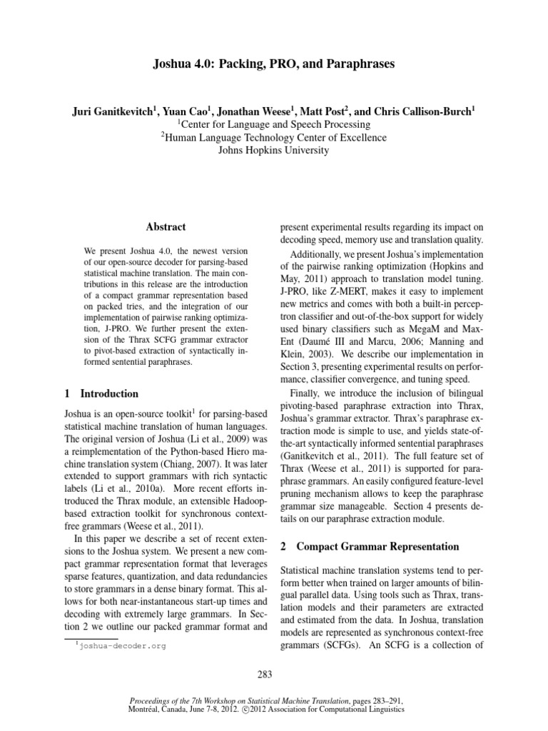 W12-3134 | PDF | String (Computer Science) | Parsing