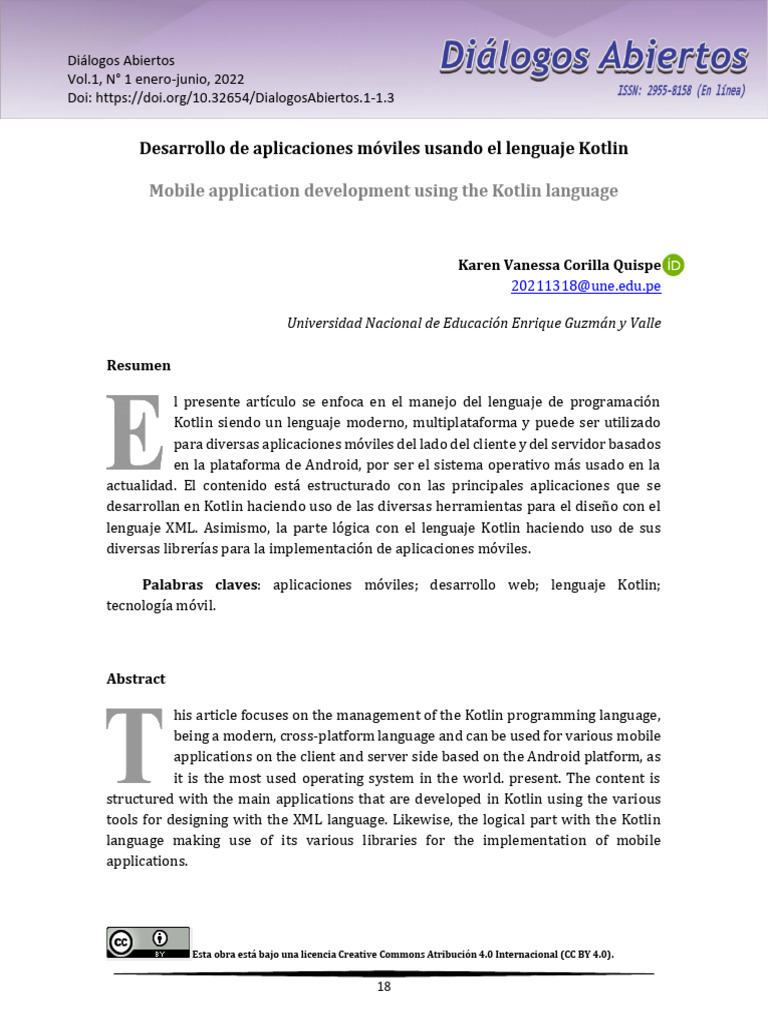 Desarrollo de Aplicaciones Móviles Usando El Lenguaje Kotlin | PDF ...