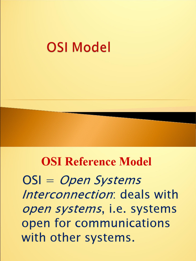 Osi | PDF | Osi Model | Computer Network