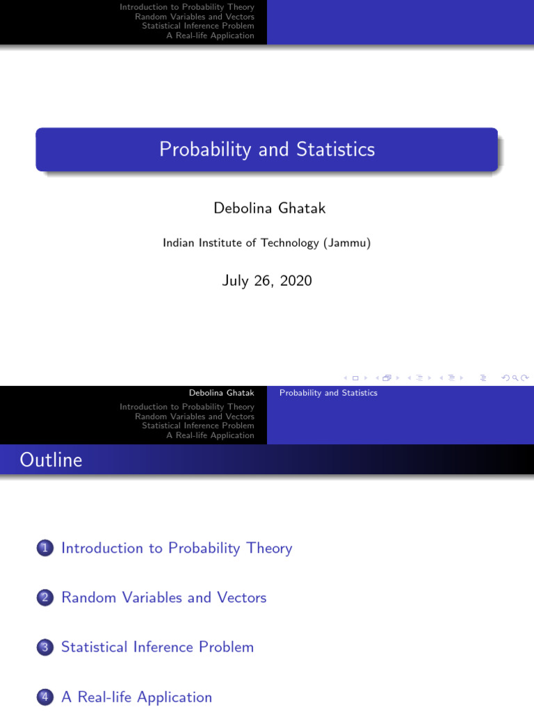 On Probability | PDF | Probability Distribution | Probability