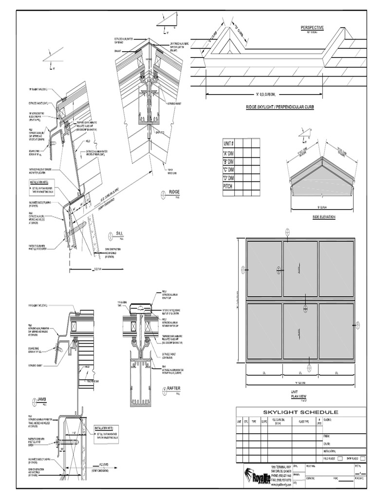 Ridge Perpendicular Curb Drawing | PDF