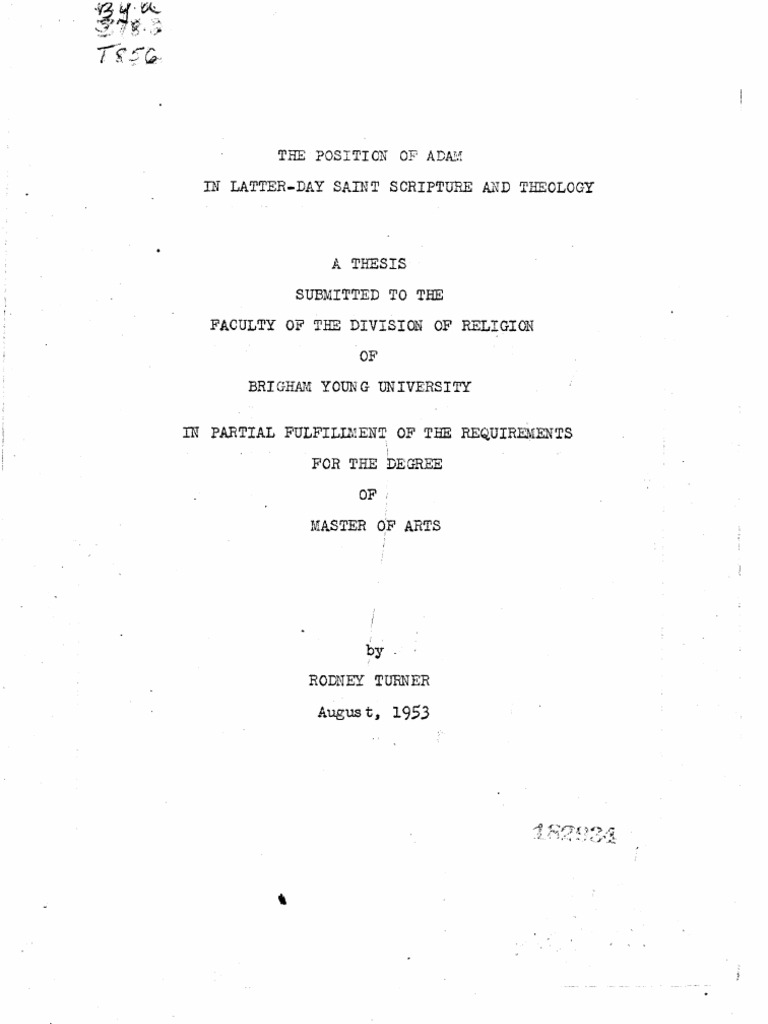 The Position of Adam in Latter-Day Saint Scripture and Theology, by ...