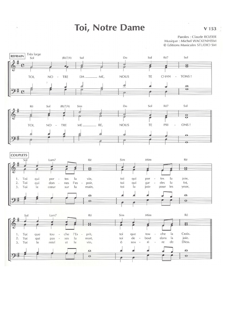 Toi Notre Dame | PDF