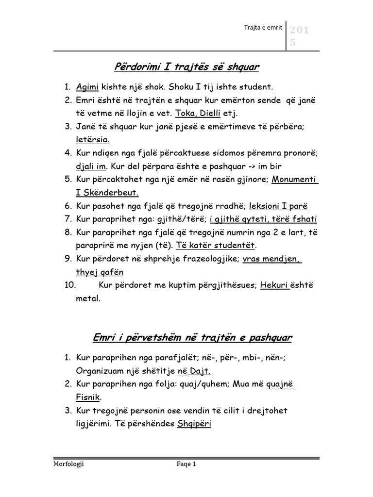 Trajta e Emrit | PDF