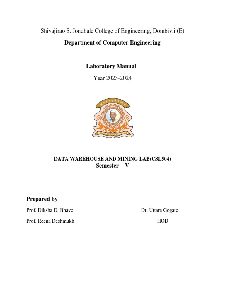 DWM_manual | PDF | Data Warehouse | Data Management