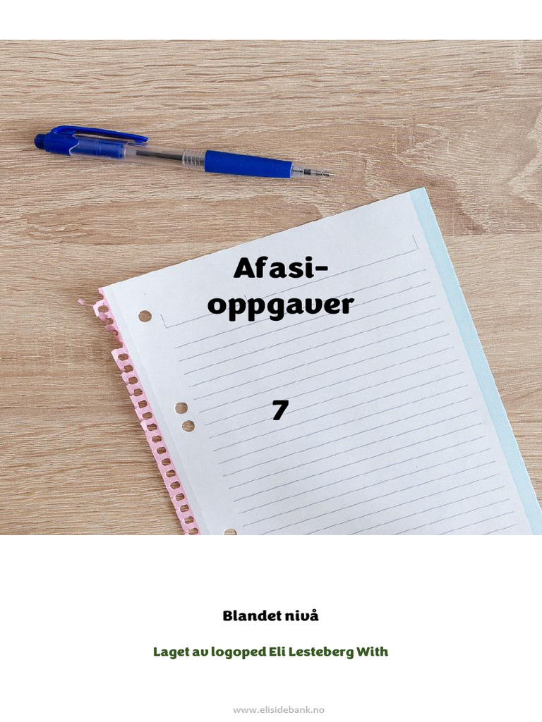 Afasioppgaver 7 | PDF