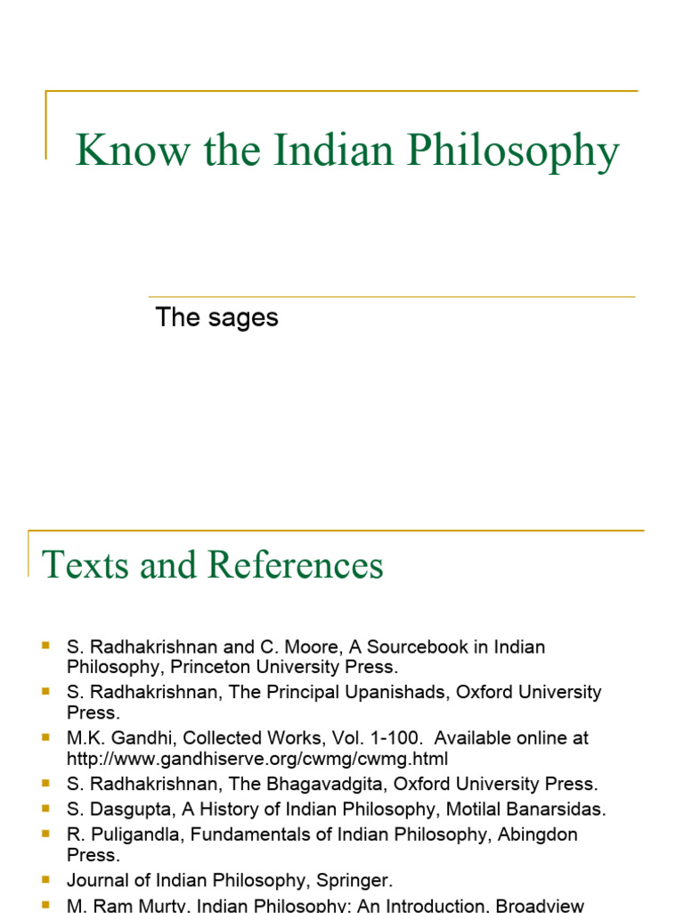 Know The Indian Philosophy | PDF | Vedas | Vedanta