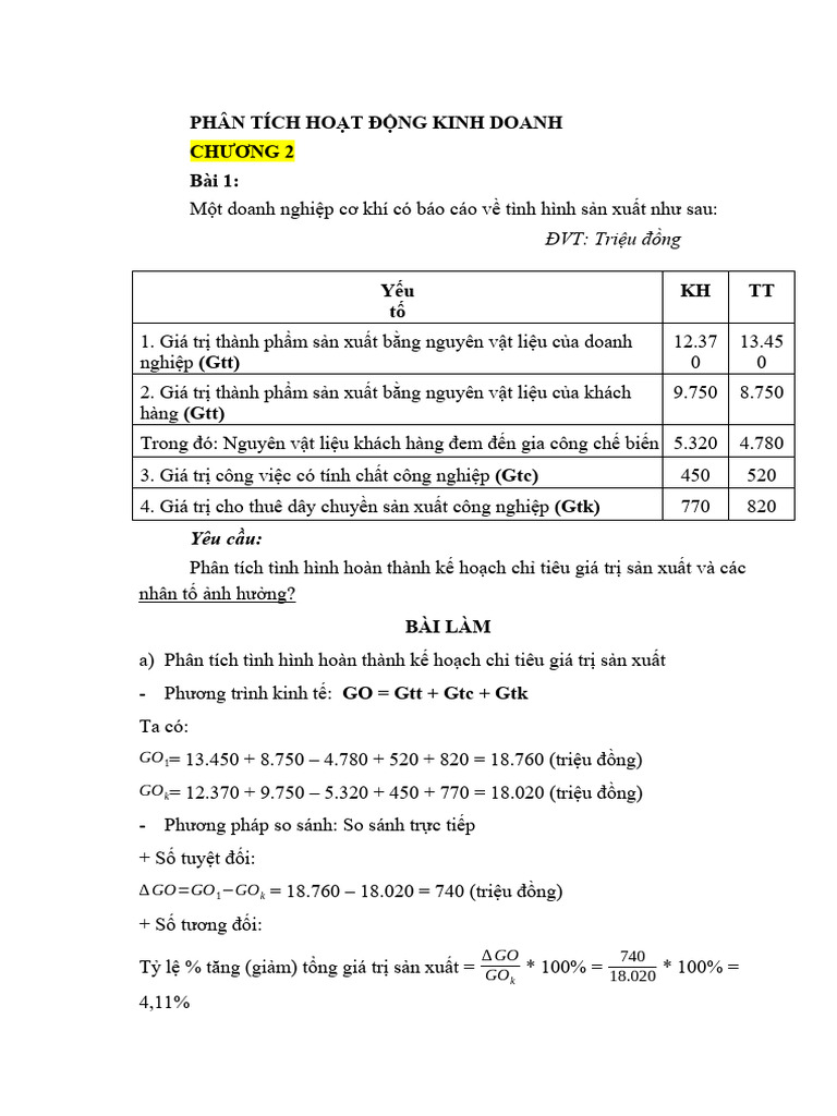 PHÂN TÍCH HO T Đ NG KINH DOANH Qt15a18 | PDF
