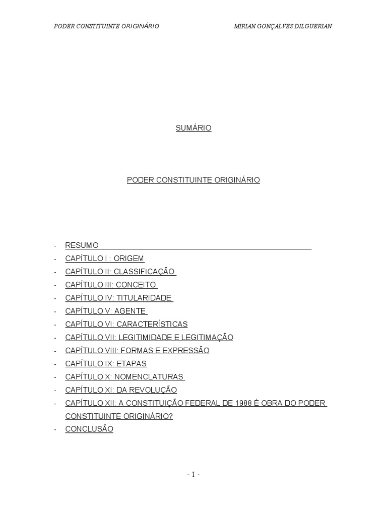 Poder Constituinte Originario | PDF