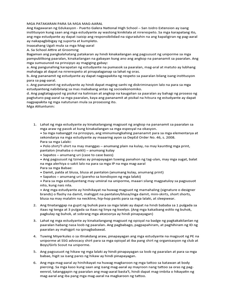 Child Protection Policy Tagalog | PDF