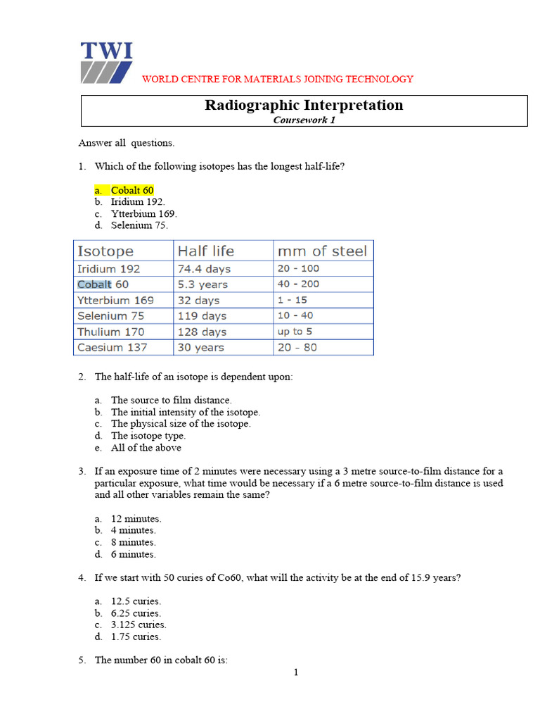 Cswip Ri LV2 | PDF | Radiography | X Ray