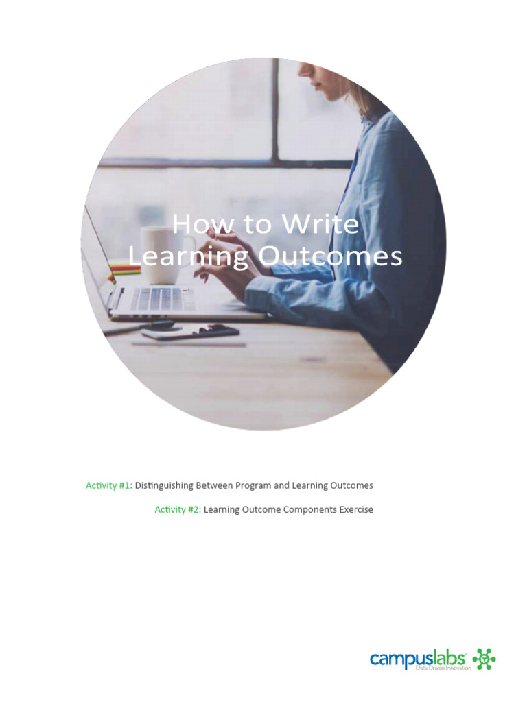 How_to_write_Learning_Outcomes_Worksheet | PDF | Learning | Psychological Concepts