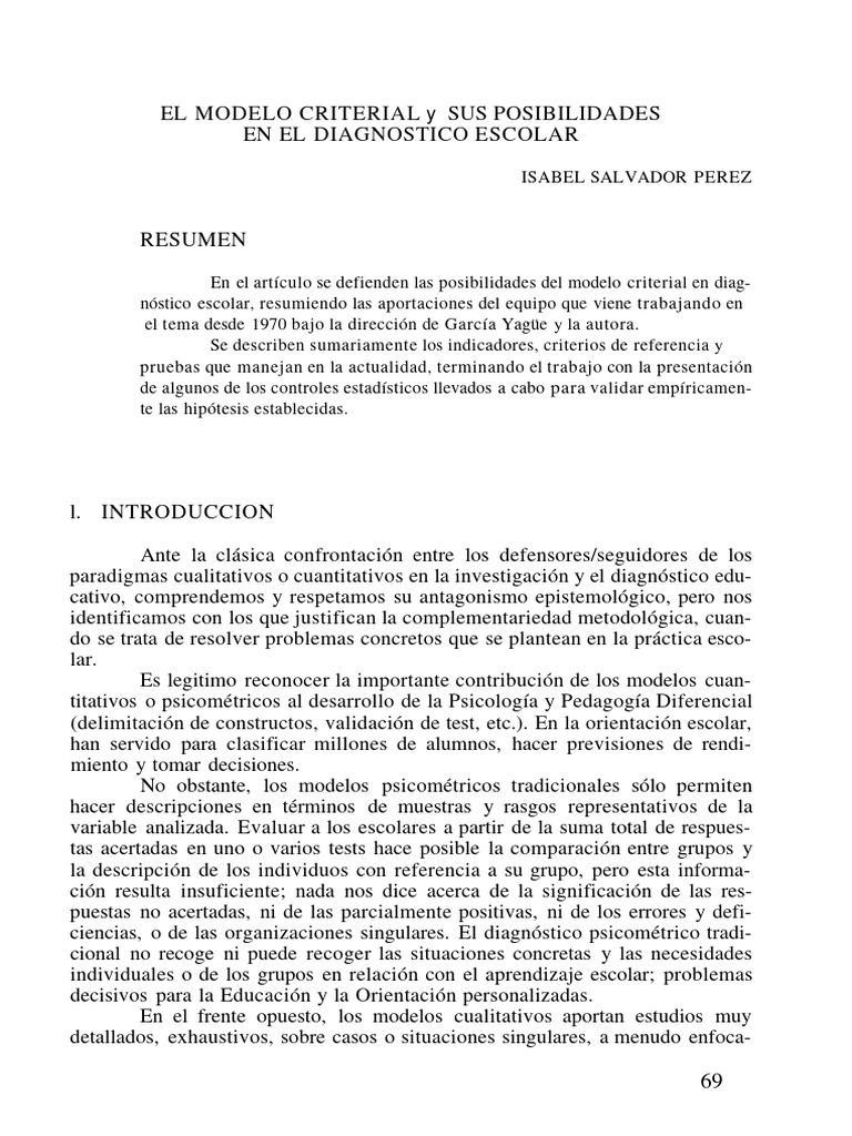 Diagnóstico Escolar Criterial | PDF | Educación primaria | Aprendizaje