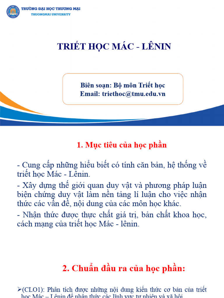 Slide Bài Giảng Triết Học Mác - Lênin (Đầy Đủ) | PDF