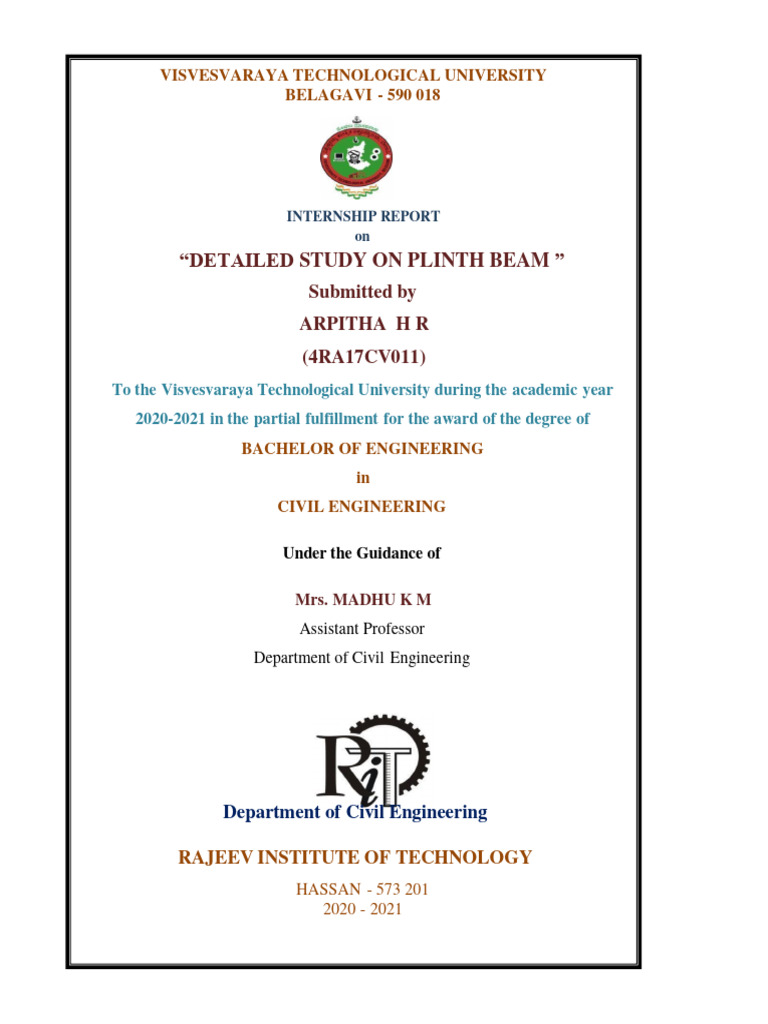 Arpitha Intership Final | PDF | Project Management | Procurement