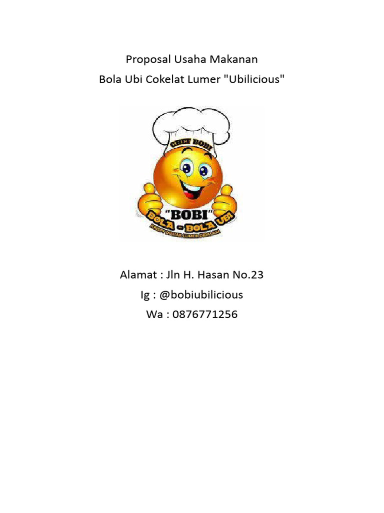 Proposal Usaha Camilan Ubilicious | PDF