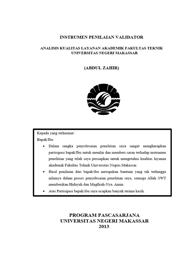 Instrumen Penilaian Validator | PDF