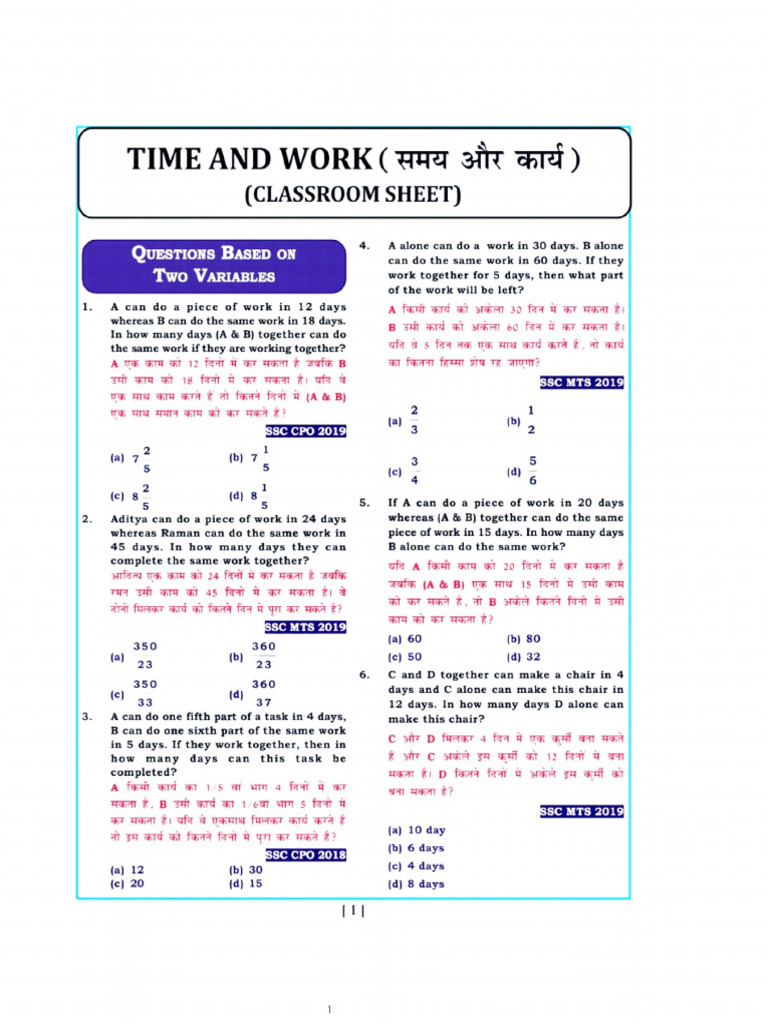 Work and Time | PDF