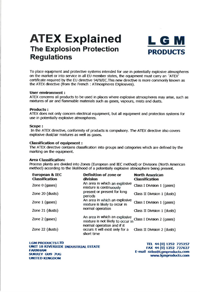 ATEX Explained | PDF