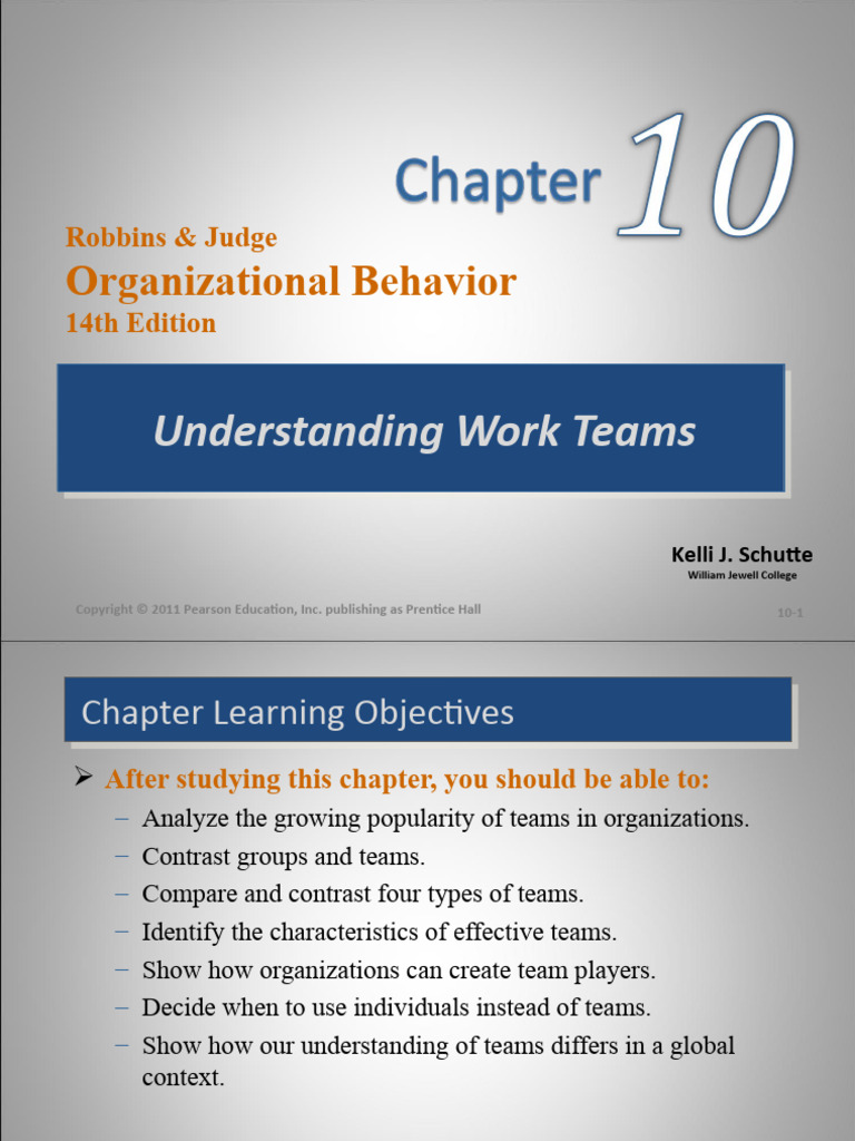 Ch -10 Understanding Work Teams | PDF | Industrial And Organizational ...