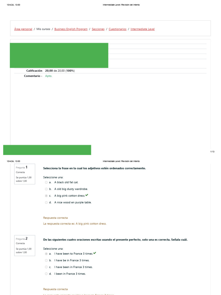 Eneb - Intermediate Level - English For Business | PDF
