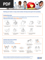 Hand Rub Steps for Hygiene | PDF | Hand | Hand Washing