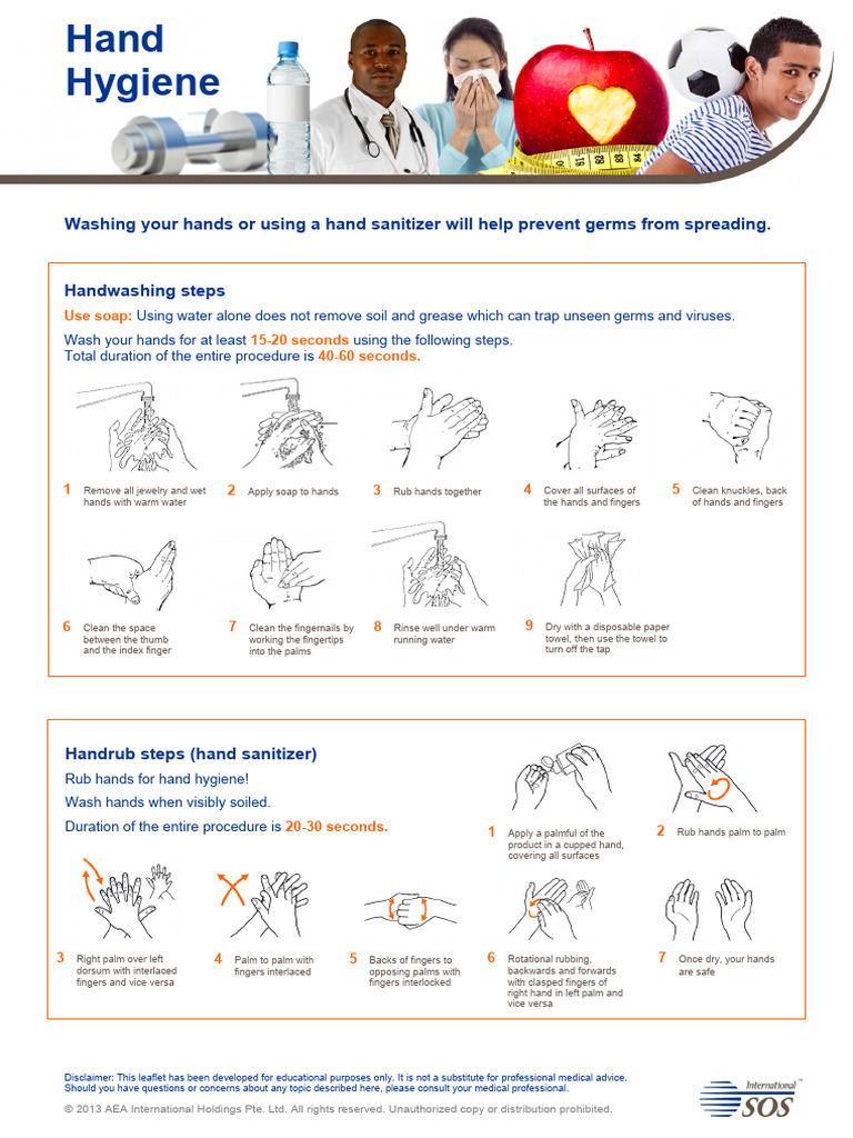 PDF - ISOS - Hand Hygiene - A4 Handout | Download Free PDF | Hand ...