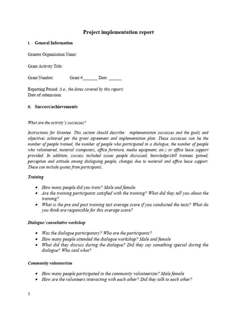 Activity Progress Report Template | PDF | Behavior Modification | Human ...