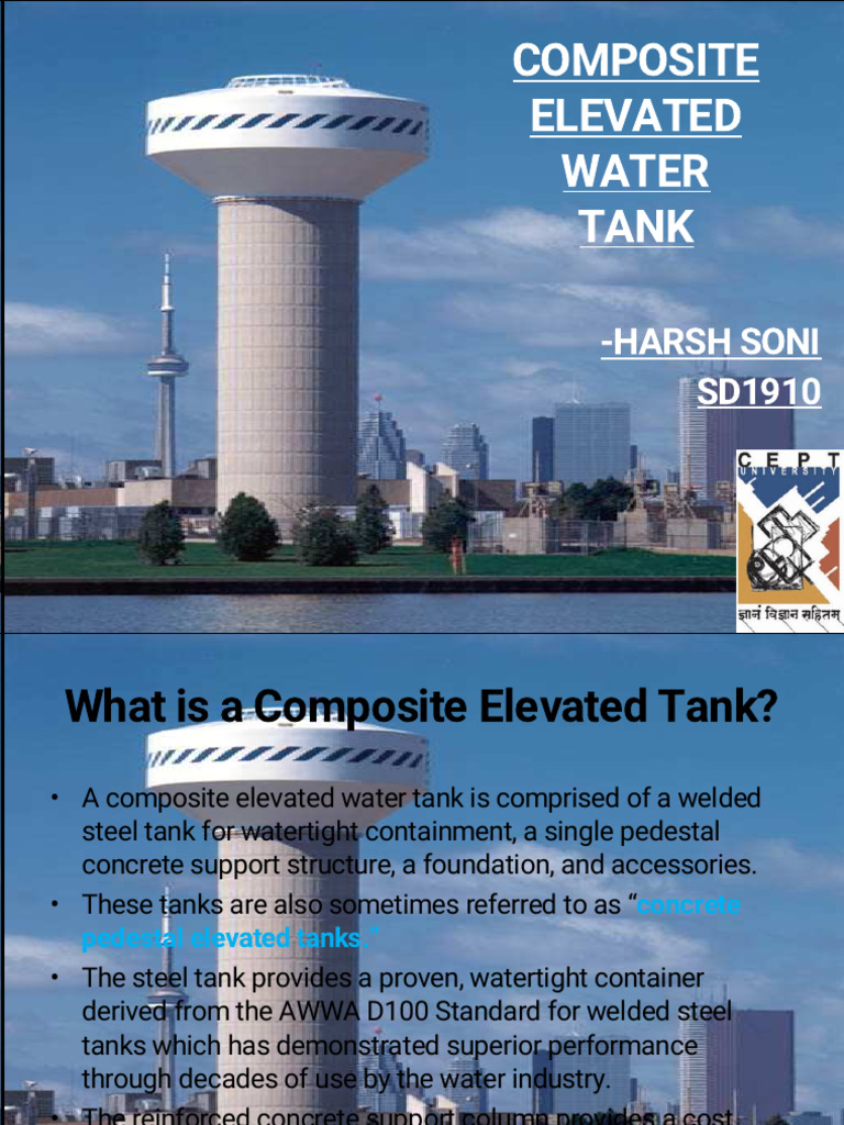 Composite Elevated Water Tanks Overview | PDF | Concrete | Foundation ...