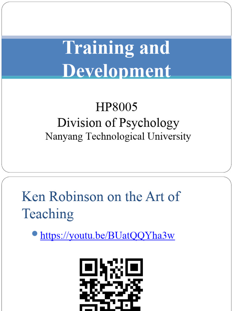 2020 Lesson 5 Training & Development | PDF | Socialization | Mentorship