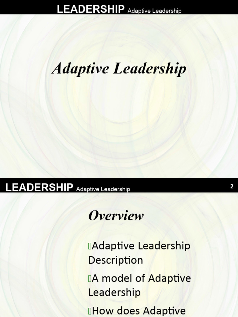 Adaptive Leadership | PDF | Leadership | Theory