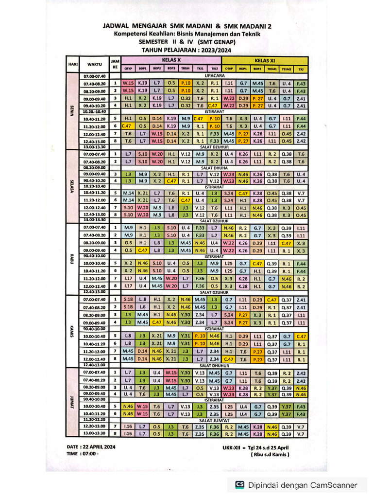 Jadwal KBM SMT Genap | PDF Jadwal KBM SMT Genap | PDF