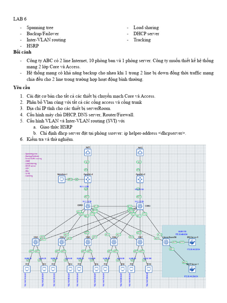 LAB 6 VÀ HƯỚNG DẪN HSRP | PDF | Data Transmission | Computer Architecture