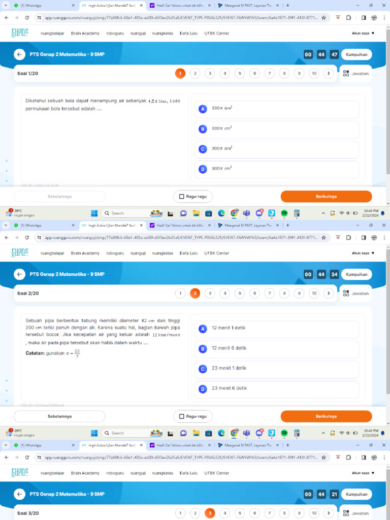 Try Out PTS MTK Kelas 9 | PDF