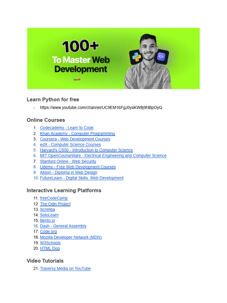 100 Resources | PDF | World Wide Web | Internet & Web