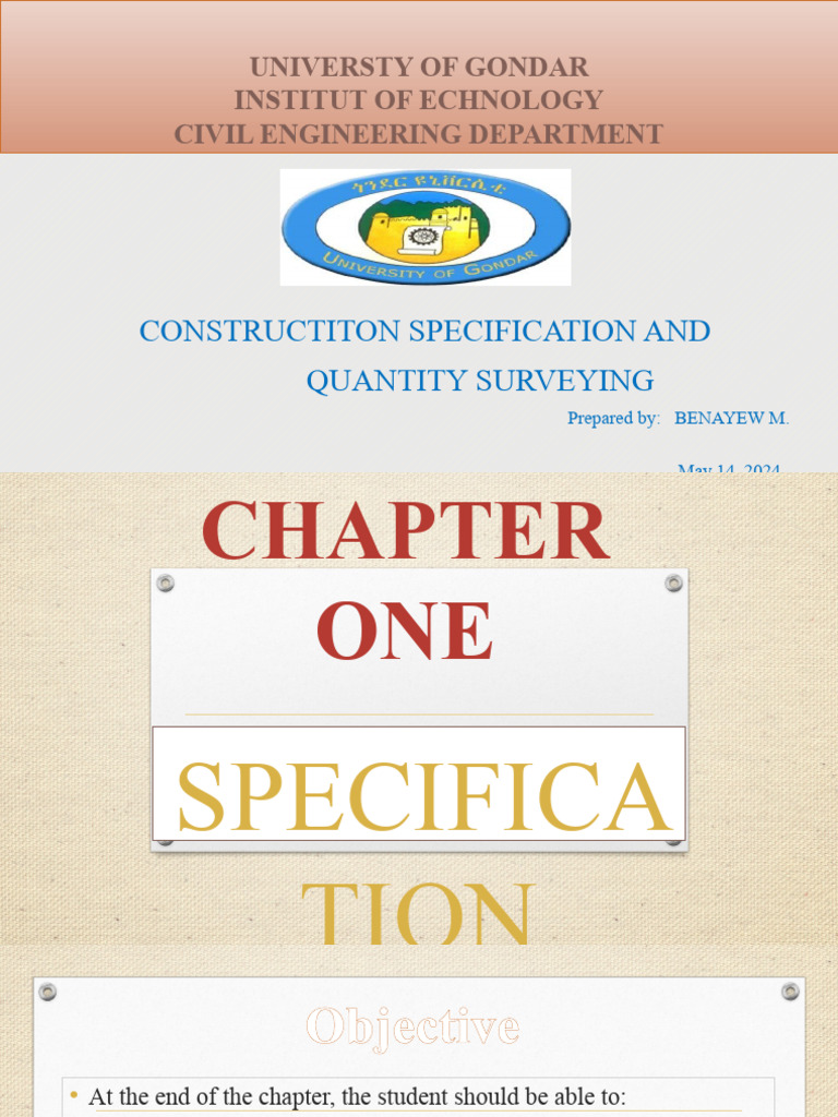 Spec CH 1 Civil 2023 | PDF | Specification (Technical Standard)