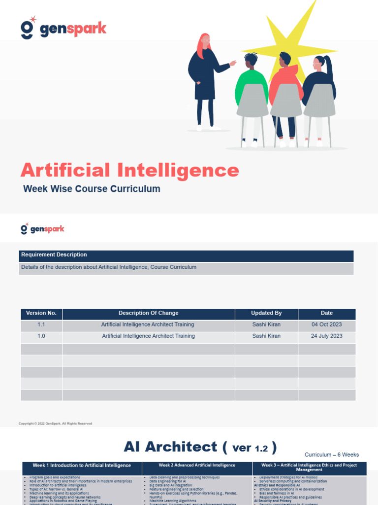 GenSpark Tracker for - AI Architect Curriculum | PDF | Artificial ...