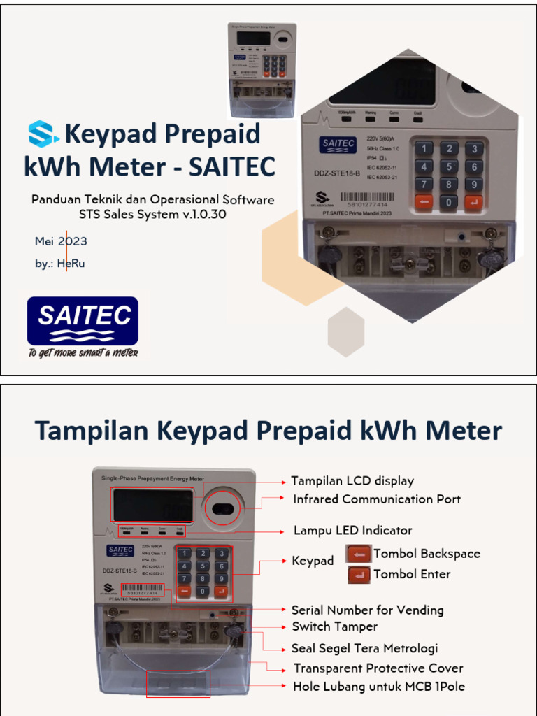 Panduan Teknik KWH Meter TOKEN SAITEC Mei 2023 | PDF
