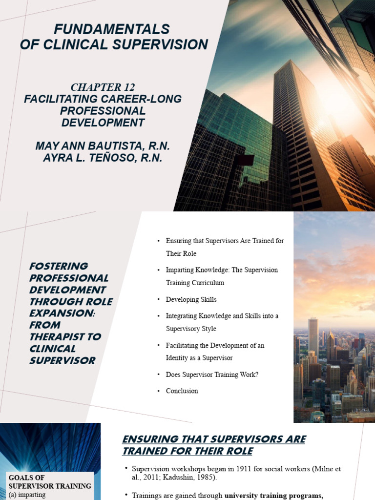 Supervisor Training for Professional Growth | PDF | Psychology ...
