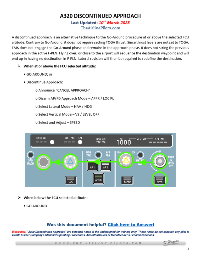 A320 Discontinued Approach | PDF