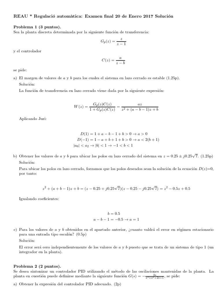 Ex Final Solucion | Descargar gratis PDF | Matemáticas Aplicadas | Análisis matemático