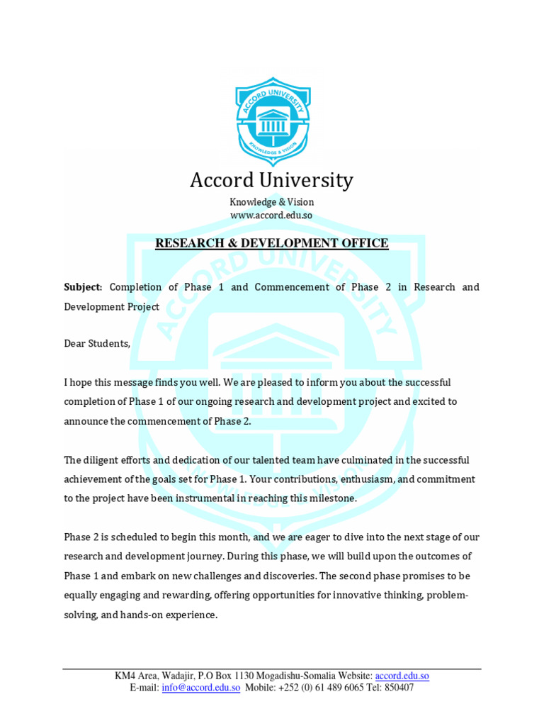 Thesis Writing Notice Letter Phase 1 End | PDF | Goal | Human Communication